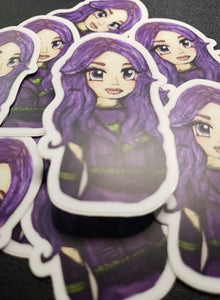 Limited Edition Descendants Mal Laminated Matte Finish Vinyl Sticker ...